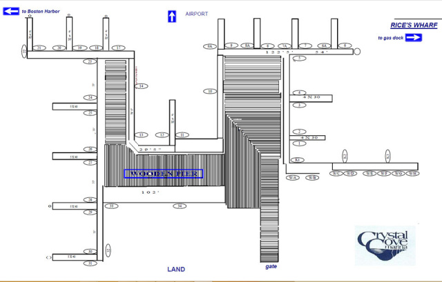 Dock Layout at Crystal Cove Marina